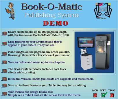 Second Life Marketplace - Book-O-Matic Publishing System Demo